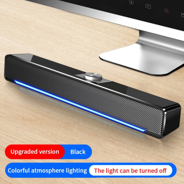 USB/ Bluetooth Stereo Sound bar with LED & Built in Subwoofer ...
