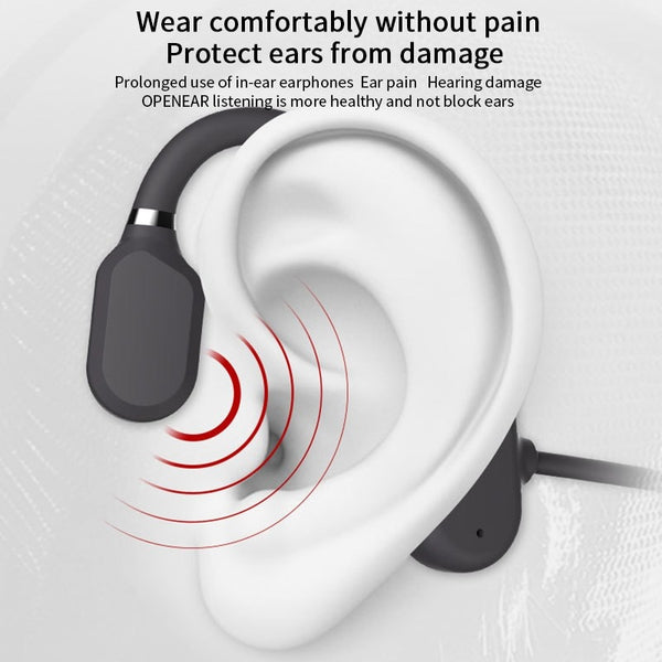 Bone Conduction Waterproof Wireless Ear Hook with Bluetooth 5.0 ...